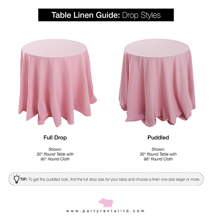 Let s Talk Linens The Ultimate Guide To Table Linen Sizes Party